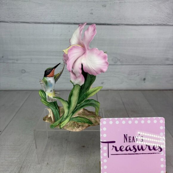 Accents | 1985 Masterpiece By Homco Hummingbird W Orchid Flower Bone ...